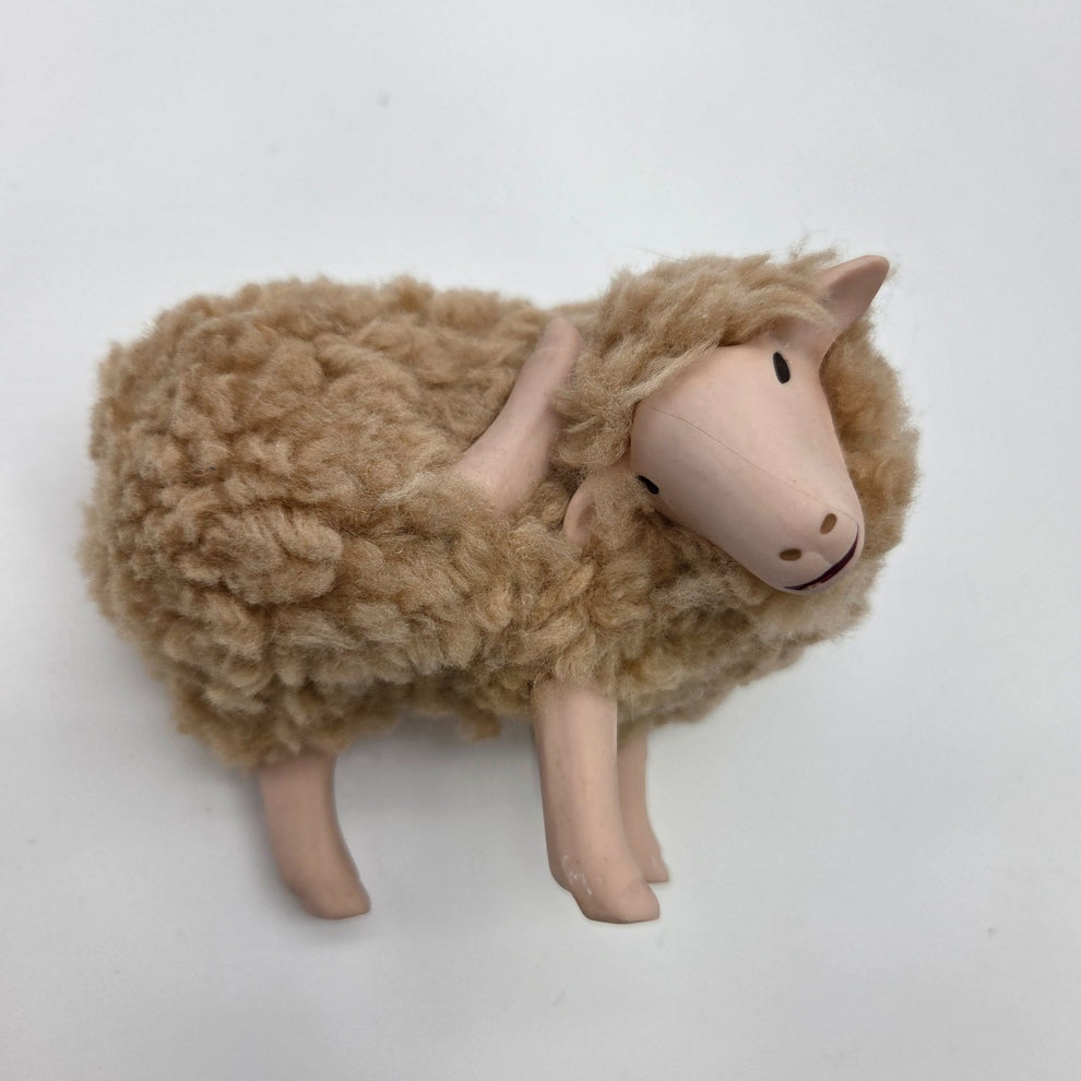 Meier Germany Real Wool Sheep Sculpture - Back Leg Scratching Head ...