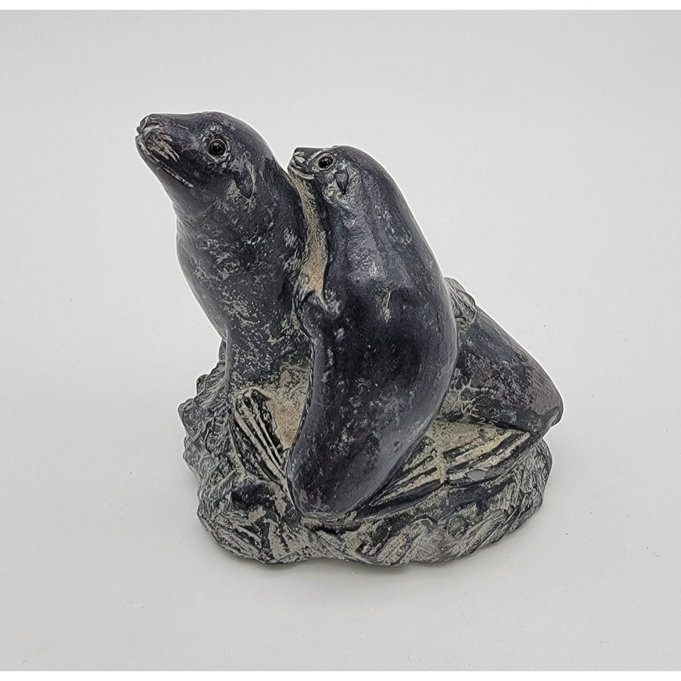 Wolfe Inuit Soapstone Sculpture Seals On Iceberg – Niche Lady Shop