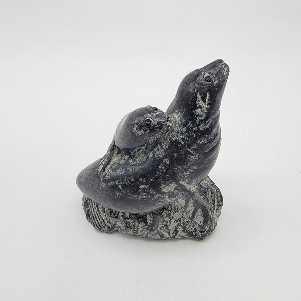 Wolfe Inuit Soapstone Sculpture Seals On Iceberg – Niche Lady Shop