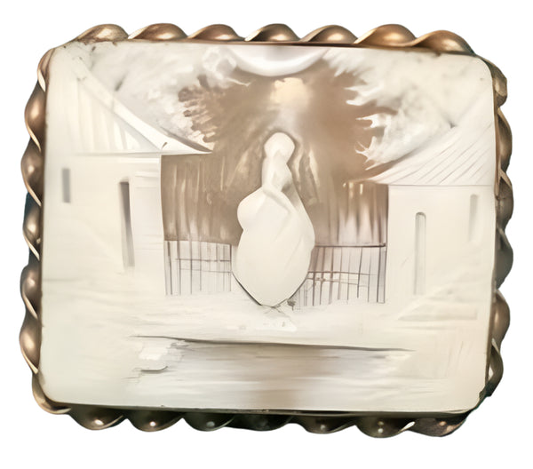 Antique Victorian Square Cameo Rebecca at the Well – Niche Lady Shop